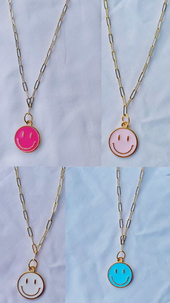 smiley link necklace – Firefly Jewels